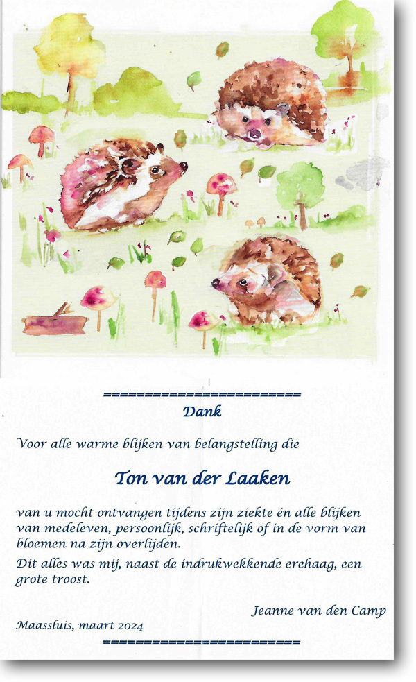 Erehaag voor een geliefde · MTC Bequick